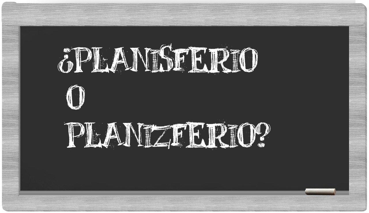 planisferio o planizferio